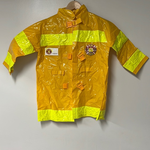 Costumes | Plastic Yellow Firefighters Costume Jacket For Kids | Poshmark